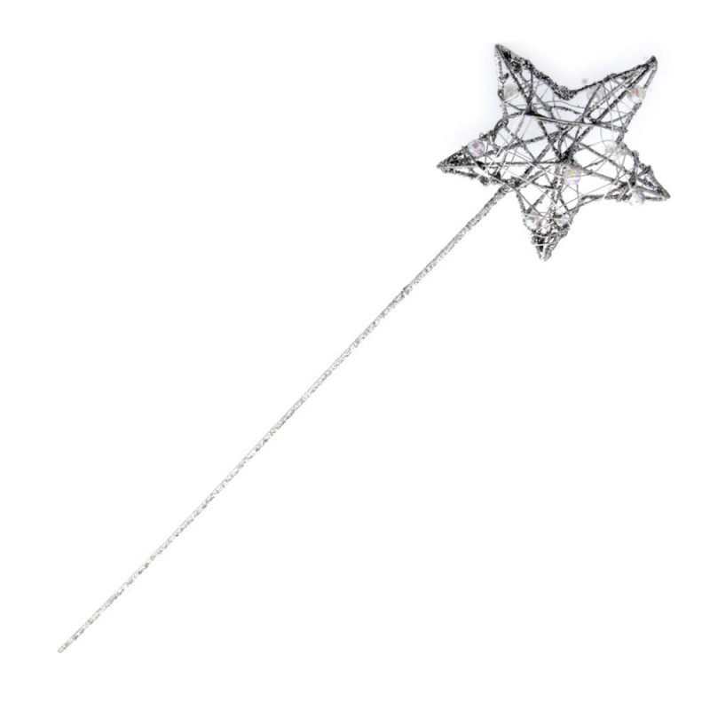 Glitter Star Fairy Wand Silver Wedding Accessories